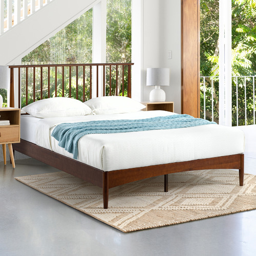 Pine wood queen bed frame store